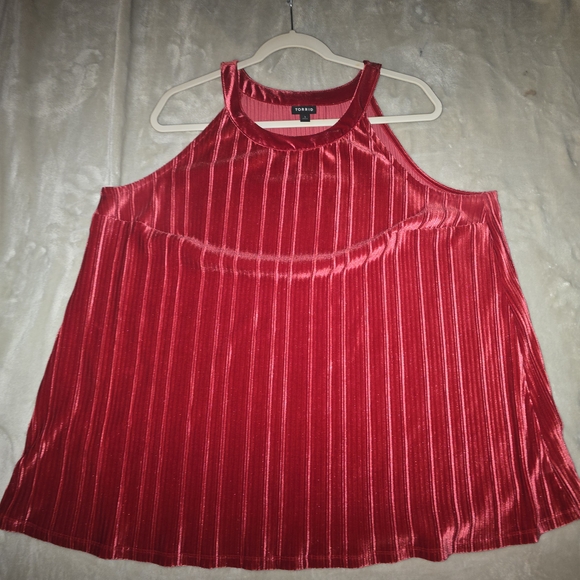 torrid | Tops | Torrid Red Ribbed Sleeveless Tank Top | Poshmark